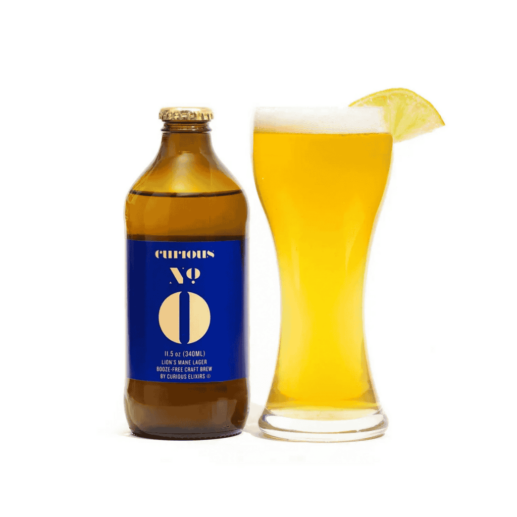 Zero Lion's Mane Lager | Discover Booze-Free Craft Brew – Curious Elixirs